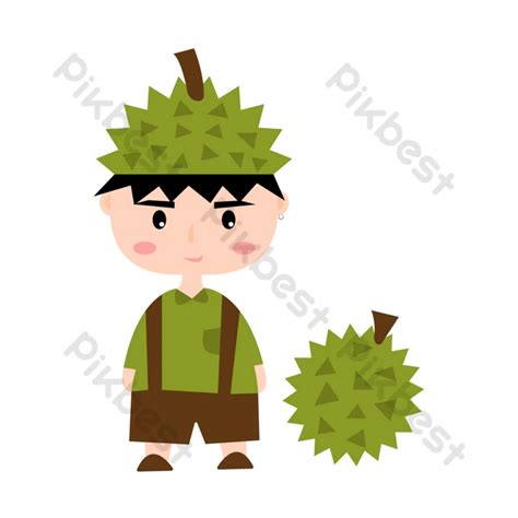 만화 두리안 벡터 일러스트 Png Ai 무료 다운로드 Pikbest