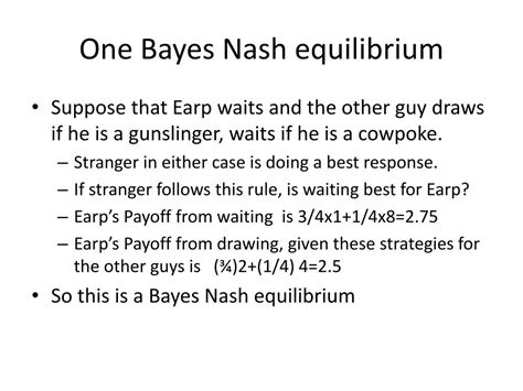 Ppt Bayes Nash Equilibrium With Incomplete Information Powerpoint
