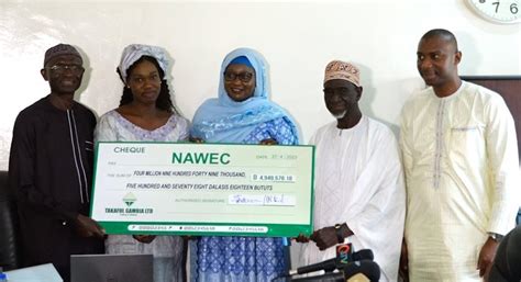 Takaful Insurance Company Presents D4 9m To Nawec Gambia