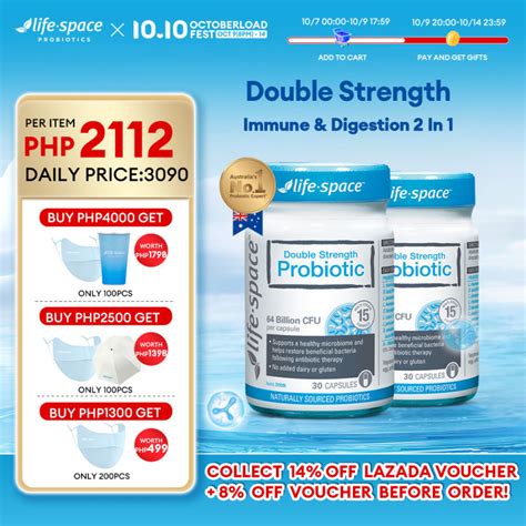 Bundle Of 2 Life Space Double Strength Probiotic 30 Capsules Exp 02