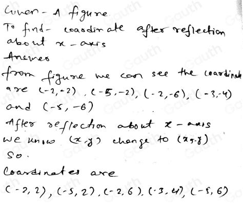 solved what are the coordinates after the reflection [coordinate