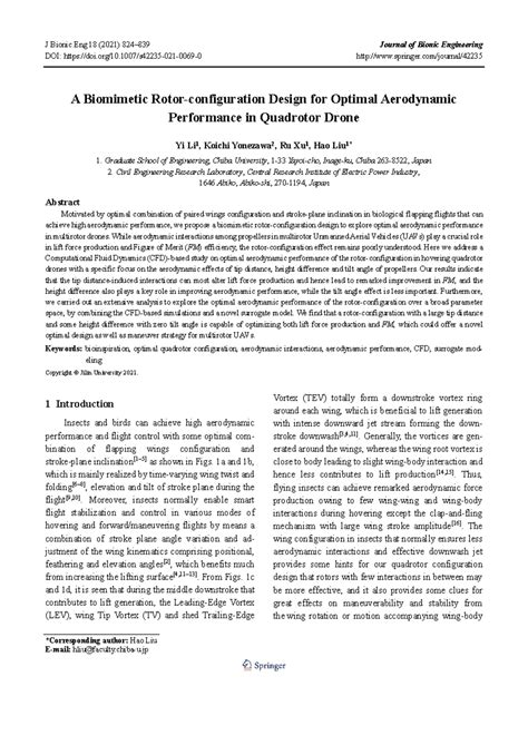 A Biomimetic Rotor Configuration Design For Optimal Aerodynamic