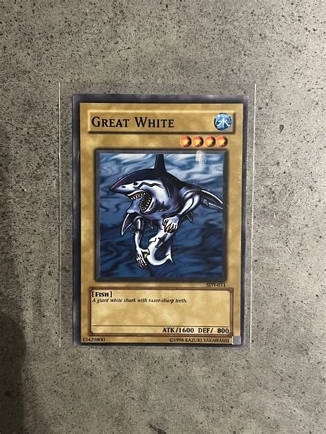 Carte Card Yu Gi Oh Konami 1996 Edition Great White Sdy 011 Tres Bon