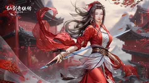新仙剑丨火系沈欺霜插画ai工作流增城 站酷zcool