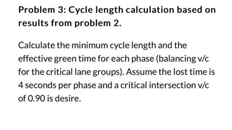 solved problem 3 cycle length calculation based on results from