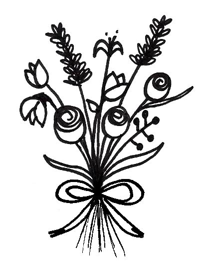 Bouquet Of Flowers Line Drawing At PaintingValley Explore