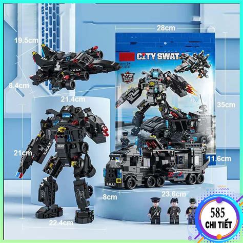 585 Details Swat Police 585ct Assembly Toy Set With Swat Police Car
