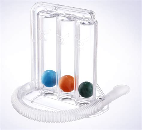 Medical Three Ball Breathing Incentive Spirometer For Lung Exercise