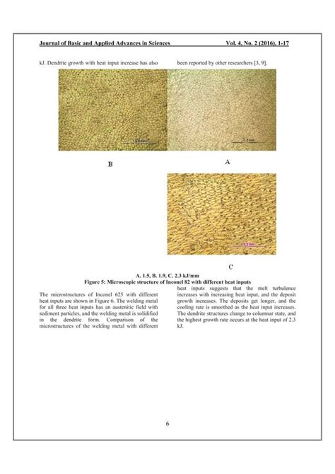 Effect Of Welding Heat Input On The Microstructure Of Dissimilar Metals