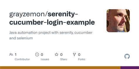 Github Grayzemon Serenity Cucumber Login Example Java Automation Project With Serenity