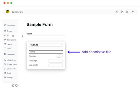 Text Field Formape