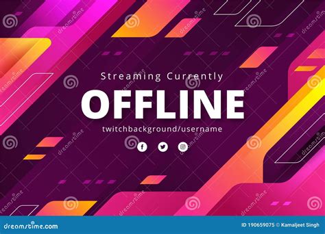Offline Twitch Banner Background For Stream Offline Black Background With Gold Lines