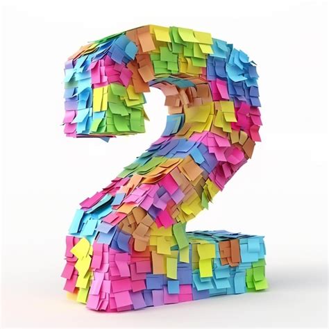 Premium Photo Numerical Number Two In Creative Digital Art Style