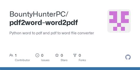 GitHub BountyHunterPC Pdf2word Word2pdf Python Word To Pdf And Pdf To Word File Converter