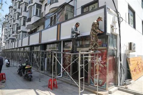 辽源：改造门头牌匾 提升城市文明形象人民大街临街工程