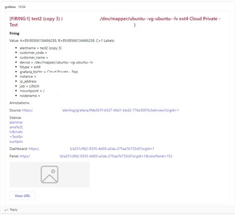 Alerting Image Not Loaded In Microsoft Teams Webhook Due To Url Contains And Instead Of