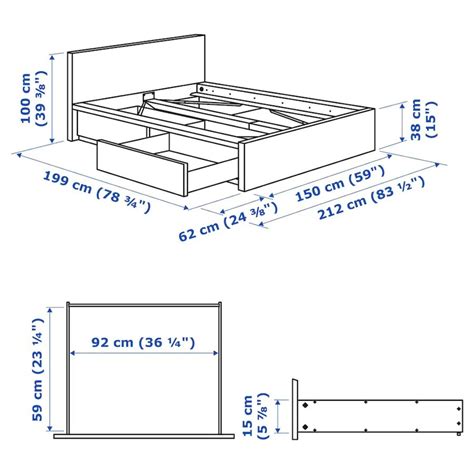 Ikea Bed Frame 2 Storage Boxes Slatted Bed Base Aptdeco