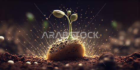 صوره مقربه لنبته صغيره في التربه مراحل نمو البذره في التربه الخصبه