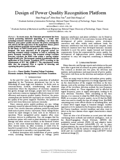 Pdf Design Of Power Quality Recognition Platform Dokumentips Pdf Design Of Power Quality Recognition Platform Dokumentips