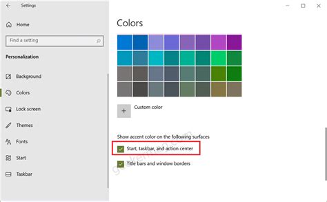 Fix Start Taskbar And Action Center Accent Color Grayed Out On Windows 10