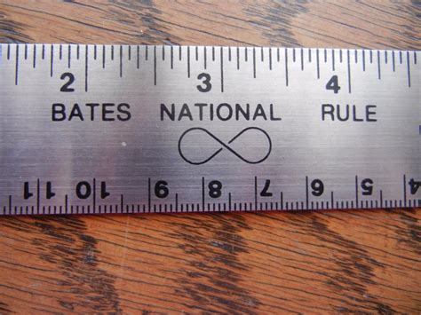 Bates National Rule Inch Bnr Inches Centimeters Cork Back Excellent
