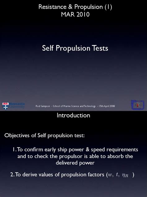 lecture 14 self propulsion test pdf propulsion propeller