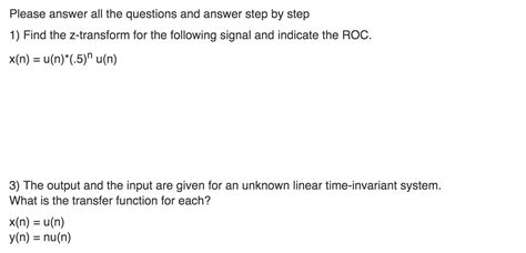 Solved Please Answer All The Questions And Answer Step By
