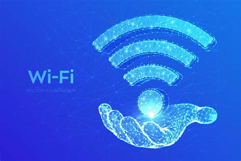 Wi Fi Netzwerksymbol Niedriges Poly Abstraktes Wi Fi Zeichen In Der