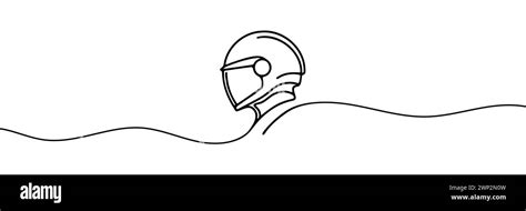 The Man In The Helmet Turned His Head To The Side Bikers One Line