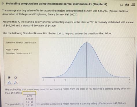 Solved Probability Computations Using The Standard Normal Chegg