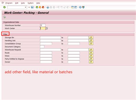Scwm Pack Add Fields In Initial Screen Sap Community