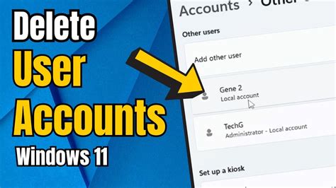 How To Delete A User Account On Windows 11 Remove User Accounts Youtube
