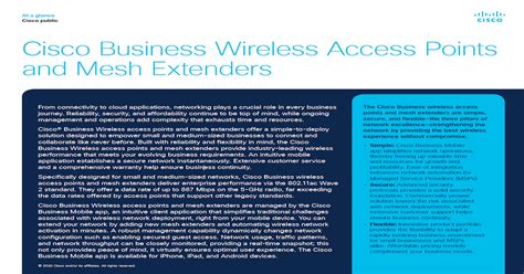Cisco Business Wireless Access Points And Mesh Extenders Consiliant