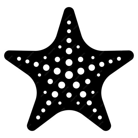 Ilustración Vectorial Del Icono De La Silueta De La Estrella De Mar