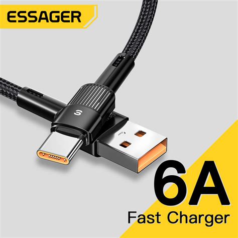 Essager Dây Cáp Sạc Nhanh 6a 66w usb Chuyên Dụng Cho samsung xiaomi