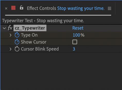 Typewriter Animation With Cursor After Effects Preset