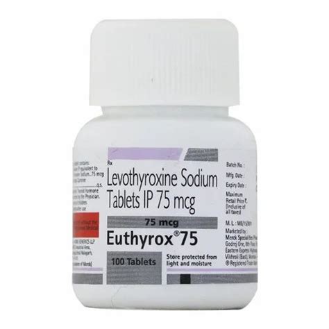 Euthyrox 75 Mcg Tablet At Rs 200bottle Pharmaceutical Tablets 2 In