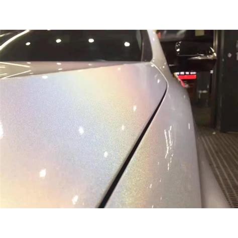 레이저 레인보우 광택 화이트 컬러 Diy 차체 필름 비닐 자동차 랩 스티커 데칼 에어 릴리스 필름 자동차 색상 변경 필름 Aliexpress
