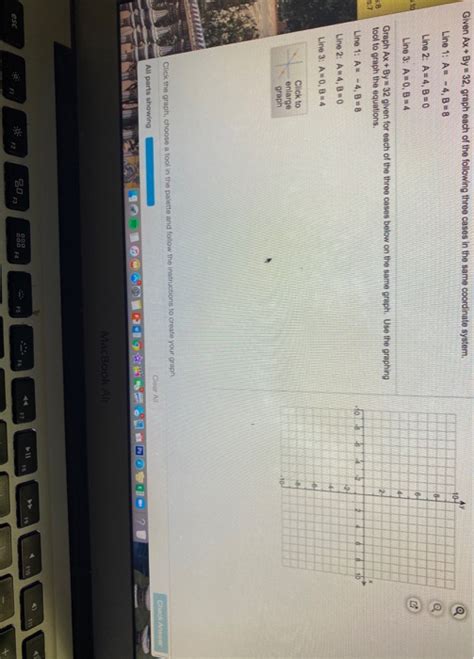 Solved Given Ax By 32 Graph Each Of The Following Three Chegg Com