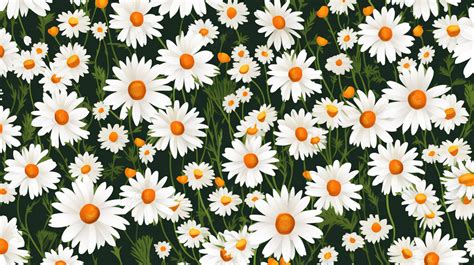 활기 넘치는 꽃은 만발한 데이지 꽃과 야생화의 매끄러운 벡터 패턴입니다 정원 패턴 원활한 꽃 데이지 꽃 배경 일러스트 및 사진 무료 다운로드 Pngtree