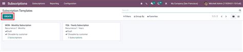 Subscription Template In Odoo 15 Odoo V15 Enterprise Edition