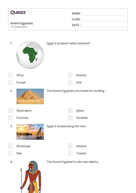50 Ancient Egypt Worksheets On Quizizz Free And Printable