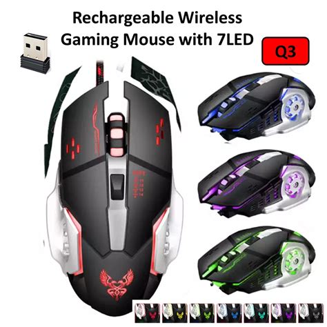 Wireless Rechargeable Gaming Mouse Ghz Led Backlit Usb Optical Ergonomic Gaming Computer
