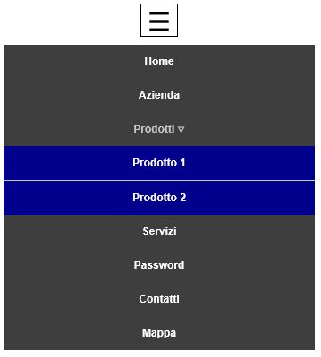 Menù responsivo in HTML e CSS senza JavaScript e jQuery