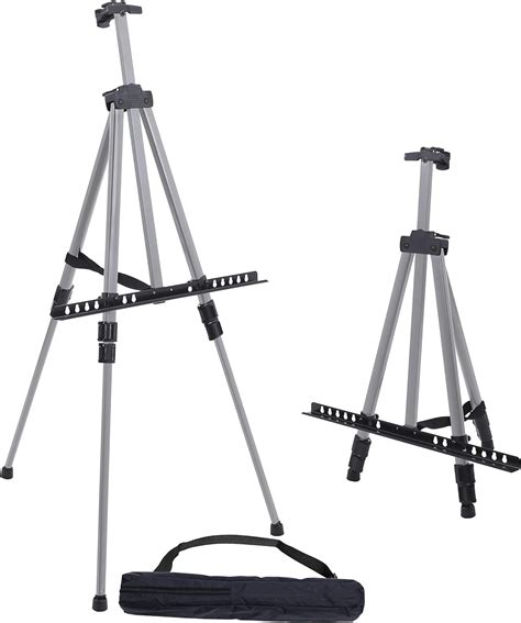 Buy U S Art Supply Sturdy Silver Aluminum Tripod Artist Field And Display Easel Stand