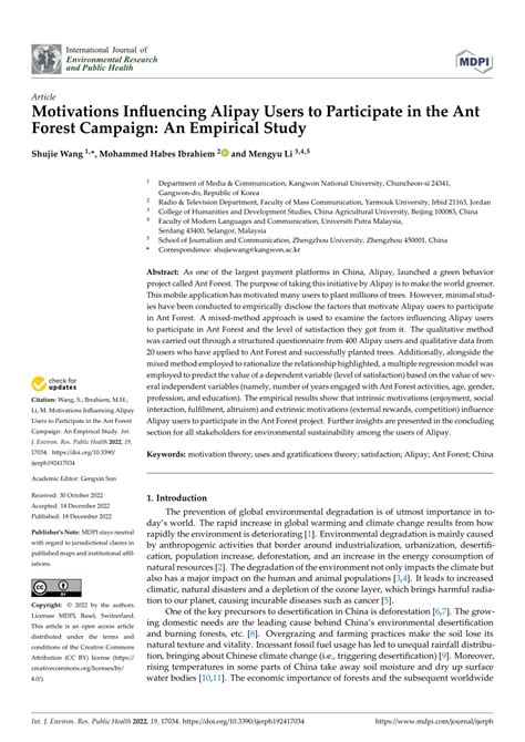 PDF Motivations Influencing Alipay Users To Participate In The Ant