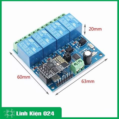 Module Relay Esp8266 Esp 01 Dc 12 V 4 Kênh Hỗ Trợ Điều Khiển Từ Xa Trên Điện Thoại K3d6