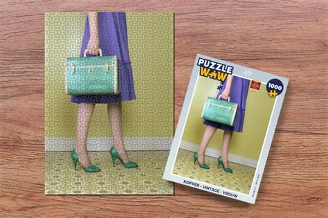 Puzzel Koffer Vintage Vrouw Legpuzzel Puzzel Stukjes Volwassenen Bol
