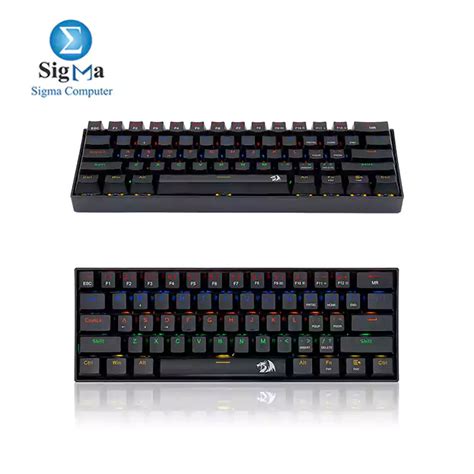 Redragon K606r Lakshmi Gaming Keyboard Red Switch Black 825 Egp