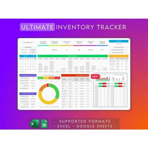 Jual Inventory Tracker Excel Google Sheets Inventory Sales And Purchases Inventory Restock